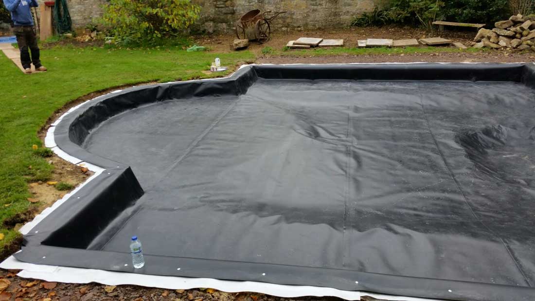 Box-welded pond liners customised to customer requirements