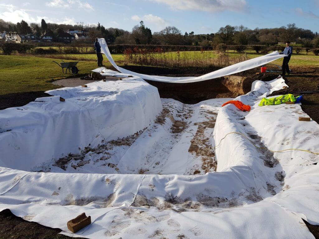 How to edge an informal wildlife pond and secure the pond liner?